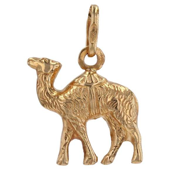 Vintage | Jewelry | 96s 18 Karat Yellow Gold Camel Charm Pendant | Poshmark